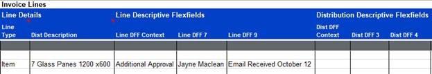 How To Upload Descriptive Flexfield Dff Data To Ap Invoice Lines Only